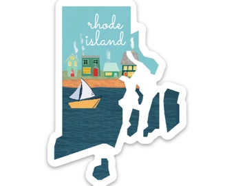Rhode Island Sticker - Etsy