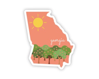 Georgia Sticker, Peach Sticker, Atlanta Sticker, Sweet Tea Sticker ...