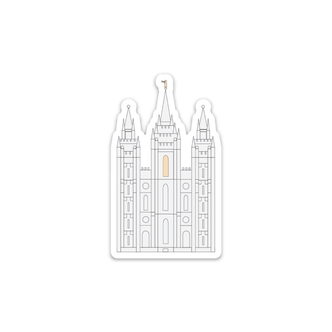 Salt Lake City Temple Sticker, Lds Temple Sticker, Temple Stickers, Slc ...
