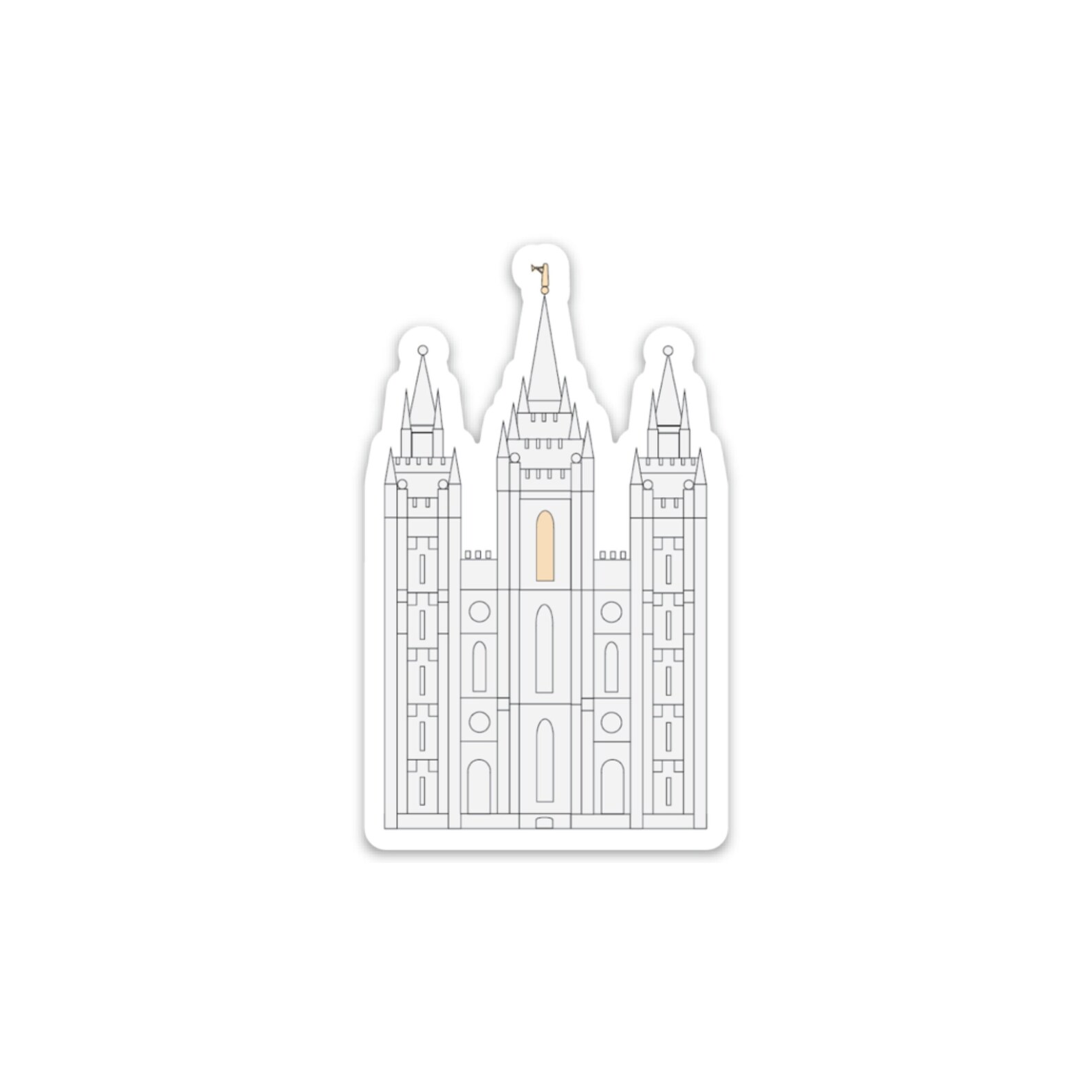 Salt Lake City Temple Sticker, Lds Temple Sticker, Temple Stickers, Slc ...