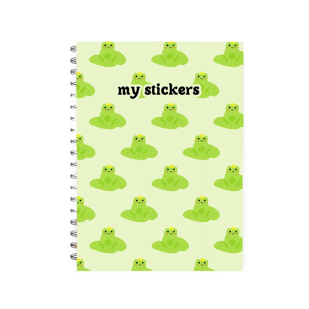 Reusable Sticker Book Frog, Cute Sticker Book, Sticker Book Storage ...