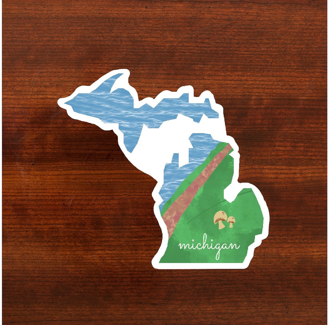 Michigan Sticker Michigan State 3x3in Sticker Vinyl Sticker - Etsy