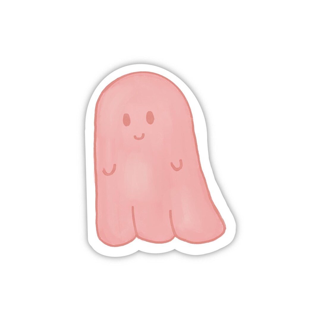 Pink Ghost Halloween Stickers, Ghost Stickers for Water Bottles, Spooky ...