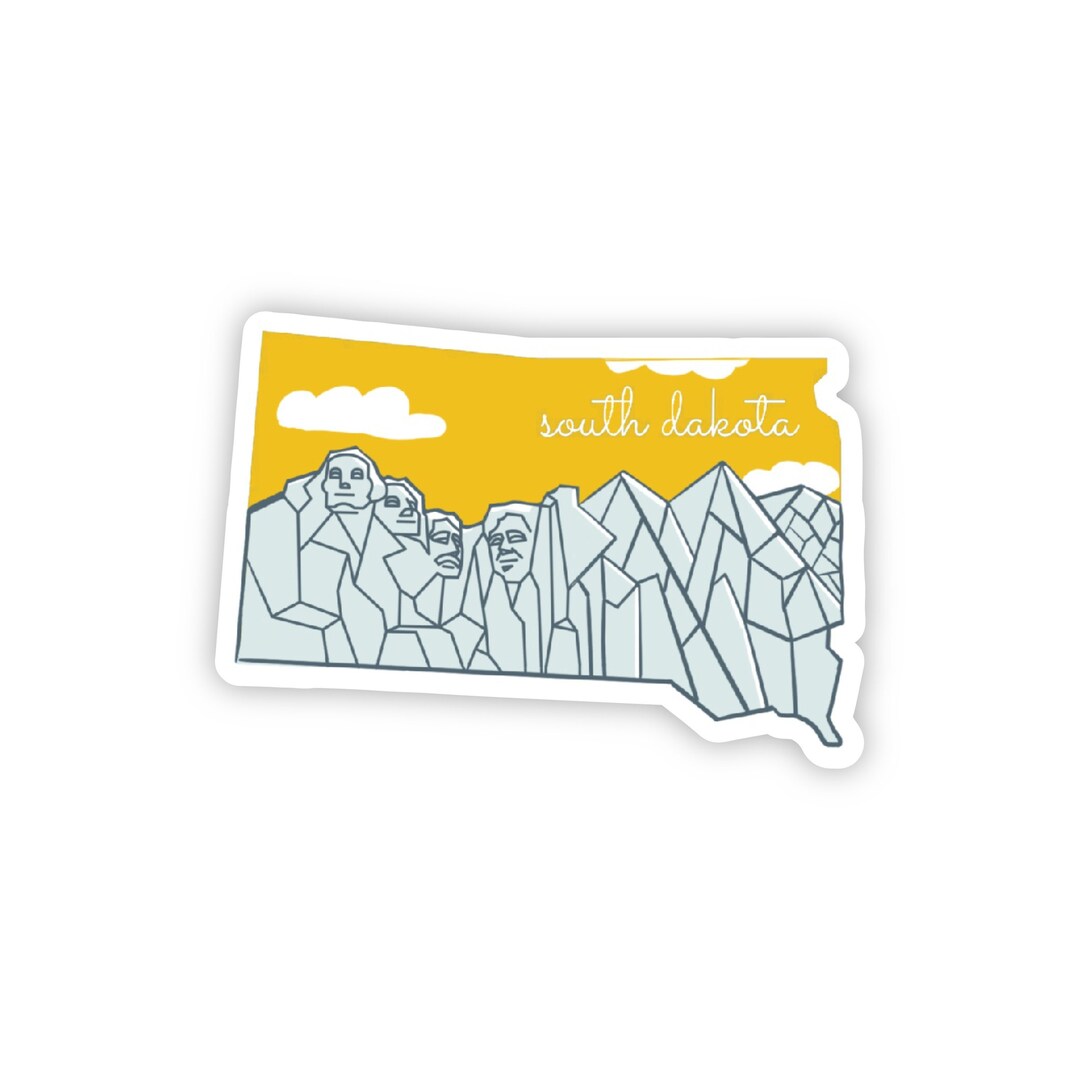 South Dakota Sticker, South Dakota State 3x3in Sticker, Vinyl Sticker ...
