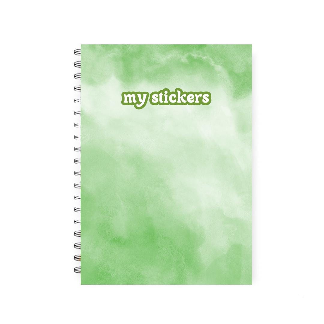 Reusable Sticker Book Green, Cute Sticker Book, Sticker Binder, Sticker ...