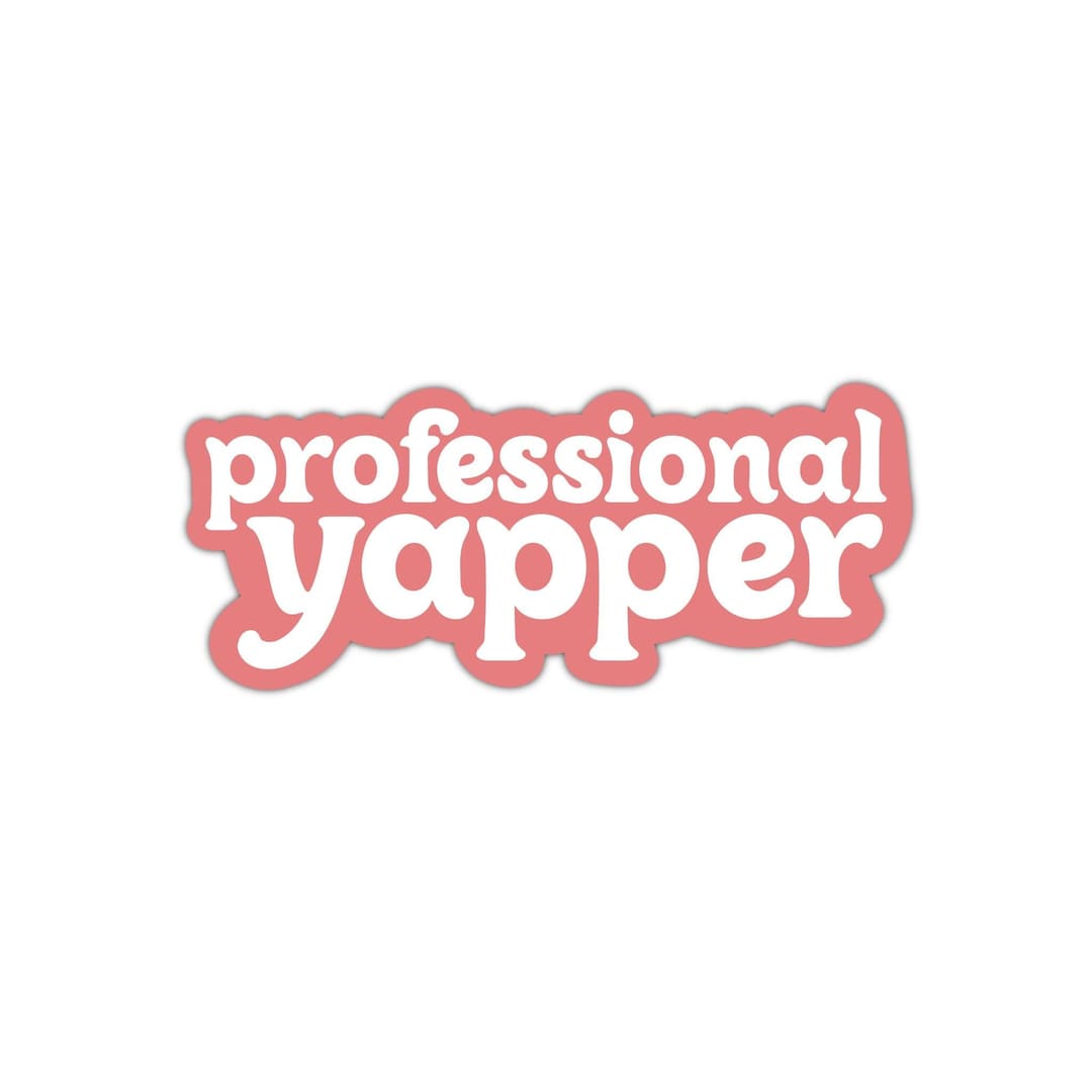 Professional Yapper Sticker Pink, Funny Therapy Stickers, Gen Z ...