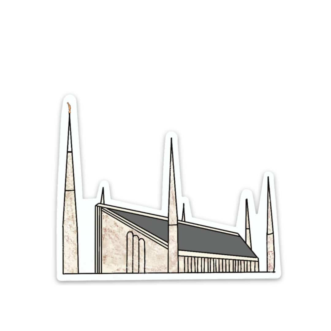 Chicago Temple Sticker, Lds Gifts for Missionaries, Lds Temple Stickers ...