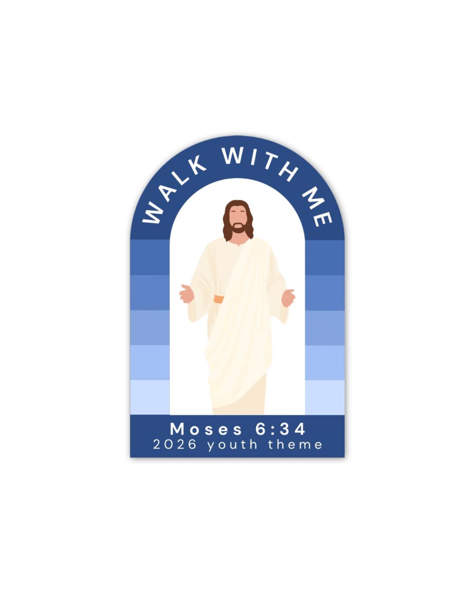 Walk With Me 2026 Youth Theme Sticker, 2026 Lds Youth Theme Bulk ...