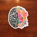 Floral Brain Sticker for Laptop Brain Cancer Survivor Gift - Etsy