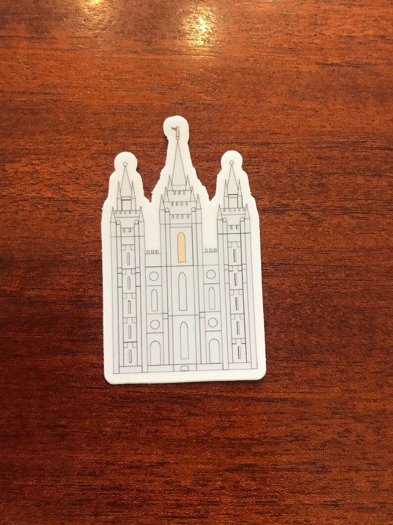 Salt Lake City Temple Sticker, Lds Temple Sticker, Temple Stickers, Slc ...