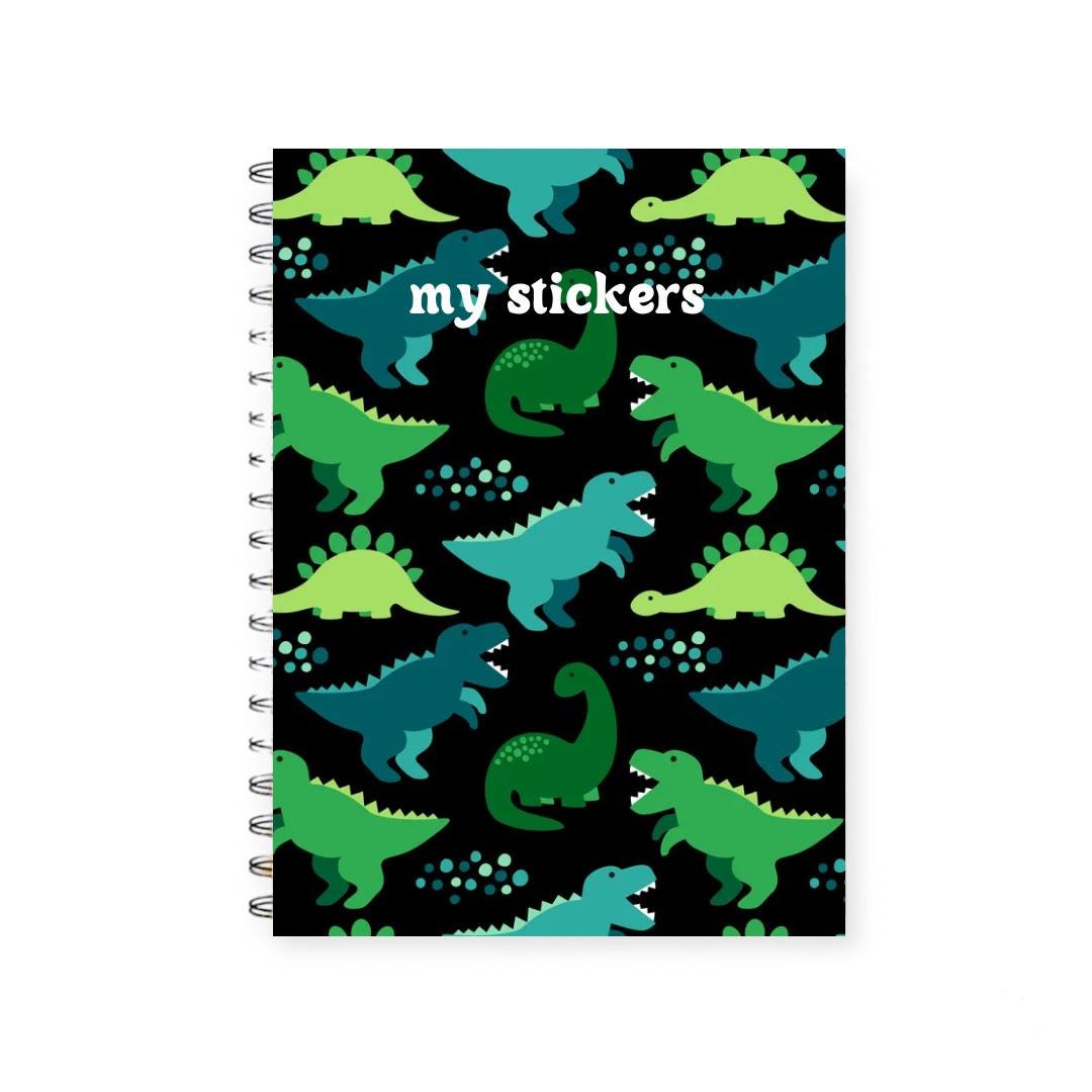 Reusable Sticker Book Dinosaur, Sticker Album, Sticker Collector Book ...