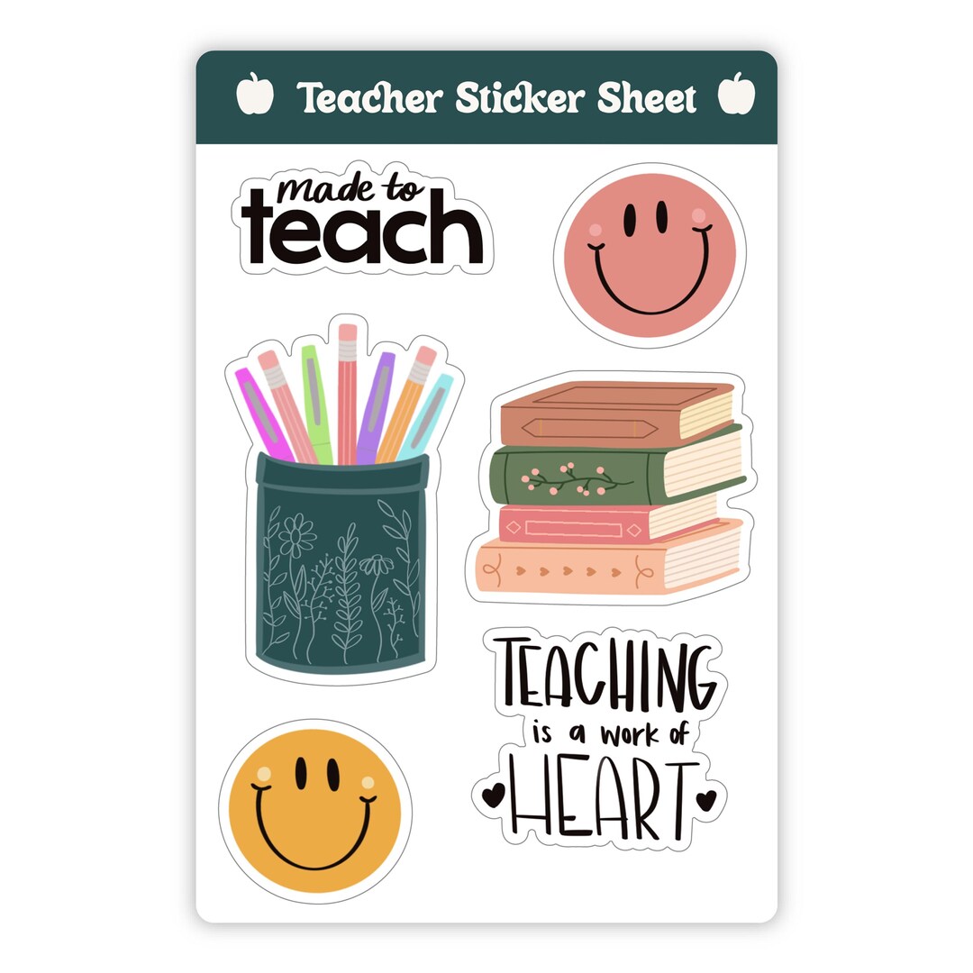 Teacher Stickers Pack, Back to School Stickers, Teacher Stickers for ...