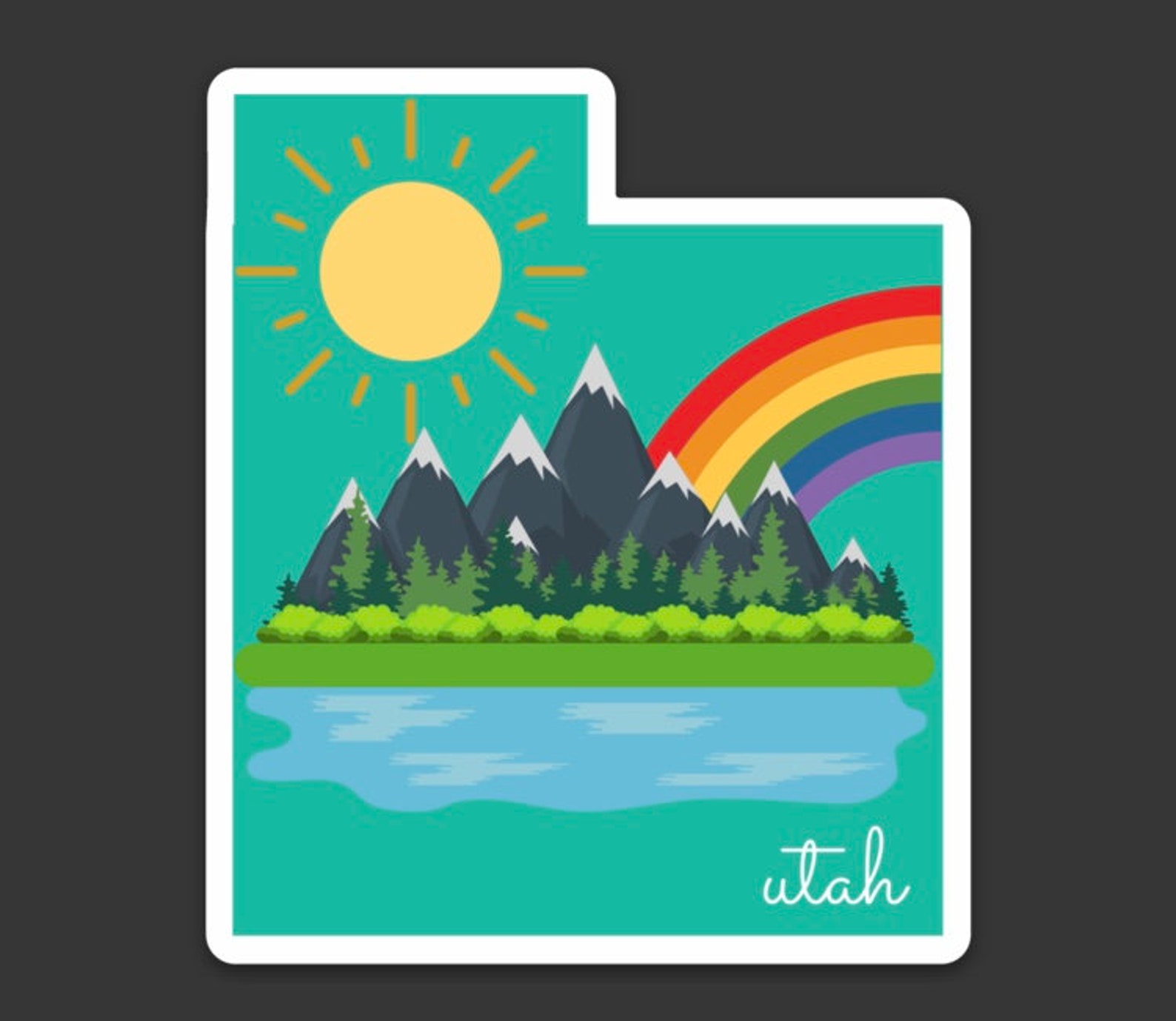 Utah State 3x3in Sticker Utah Sticker Vinyl Sticker for Your - Etsy