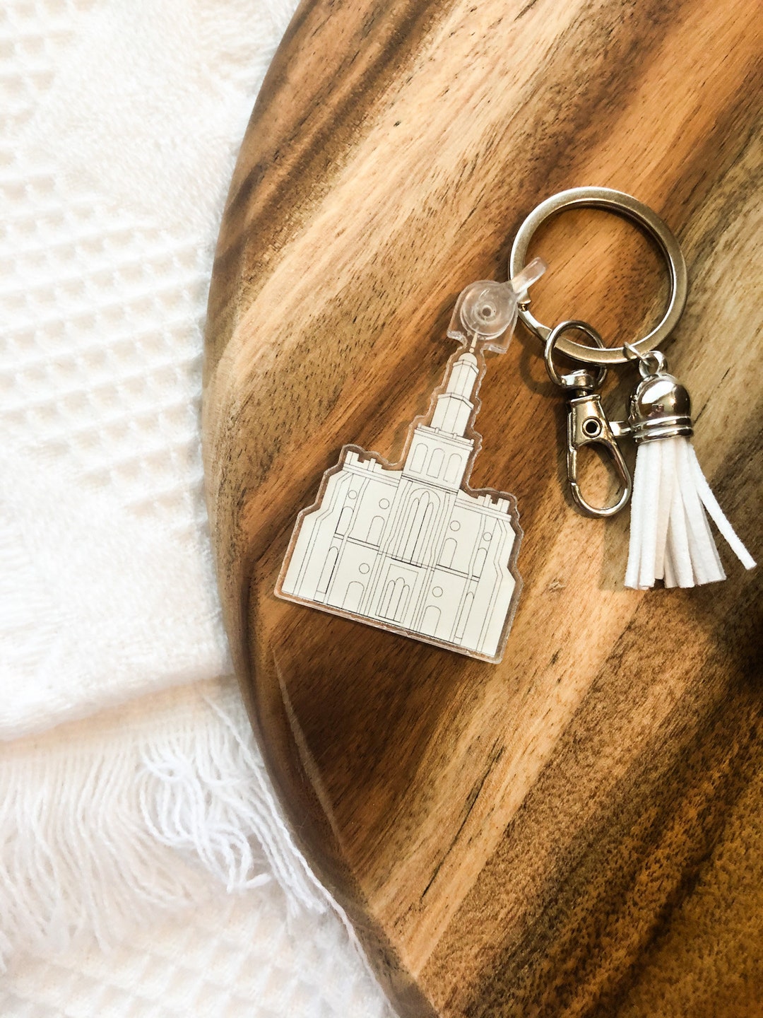 Saint George Temple Keychain, 2x2in. Plastic Keychain - Etsy