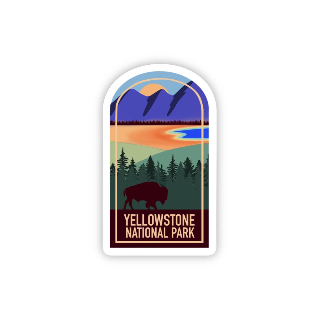Yellowstone National Park Stickers, National Parks Stickers, 3x3in ...