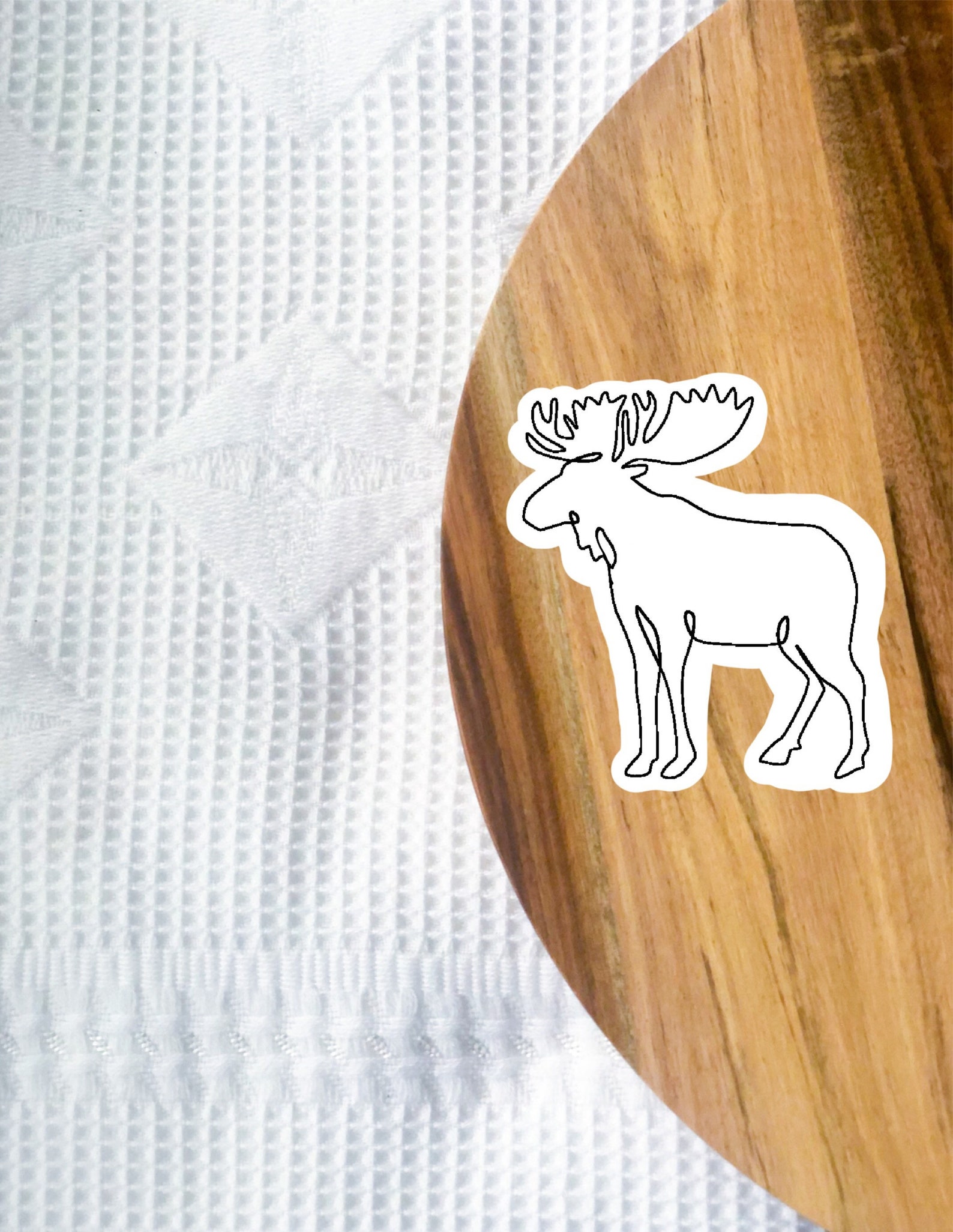 Line Art Moose Sticker - Etsy