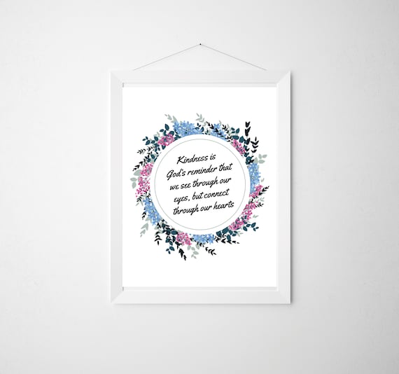 Motivational Quote Wall Art Floral Wall Art Wall Decor Home - Etsy