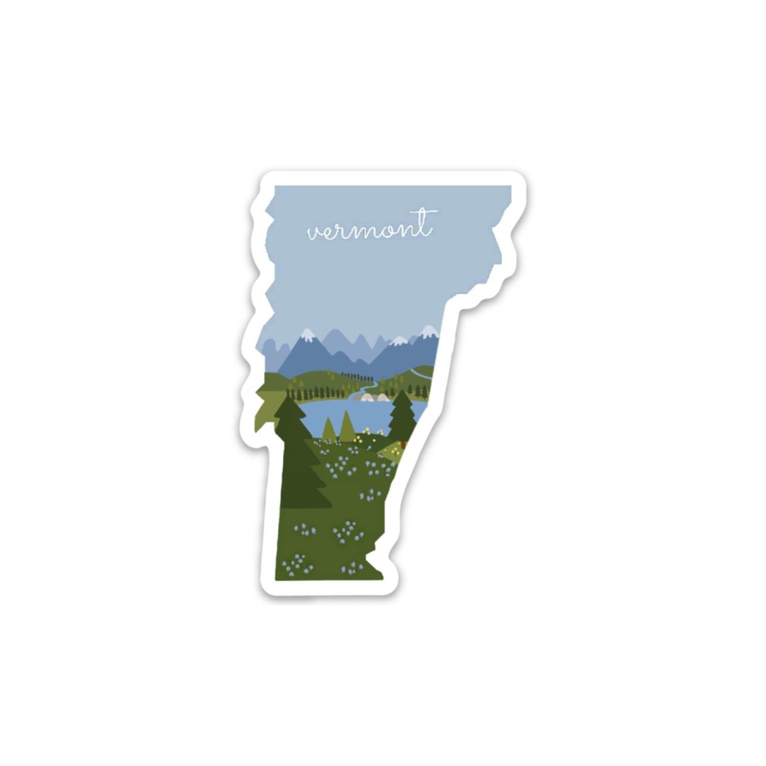 Vermont Sticker for Water Bottle, Vermont Gifts, Green Mountain Vermont ...