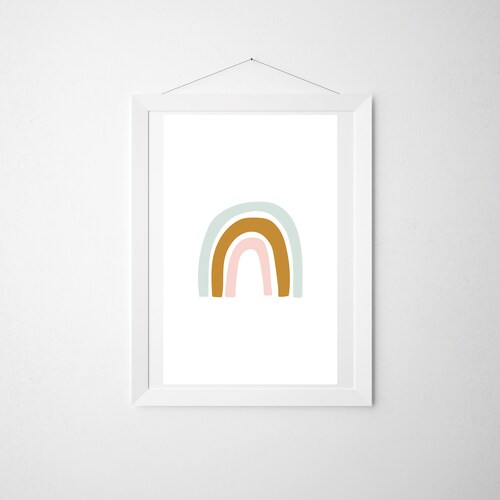 Scandi Rainbow Wooden Wall Decor Nursery Home Art Kids | Etsy