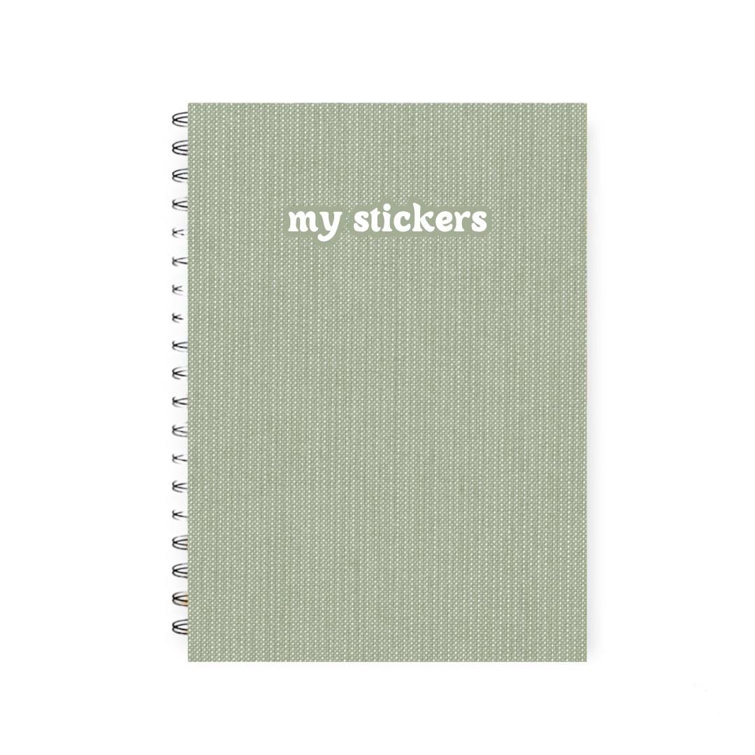 Reusable Sticker Book Green, Cute Sticker Book, Sticker Album Reusable ...