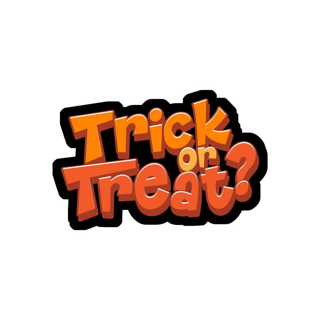 Trick or Treat Stickers, Trick or Treat Decal, Halloween Stickers Cute ...