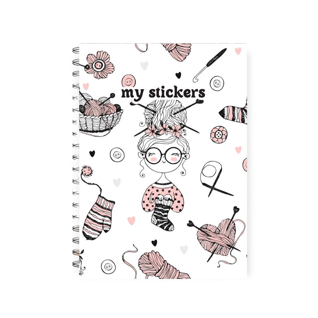 Reusable Sticker Book Knitter, Cute Sticker Book, Sticker Book Storage ...