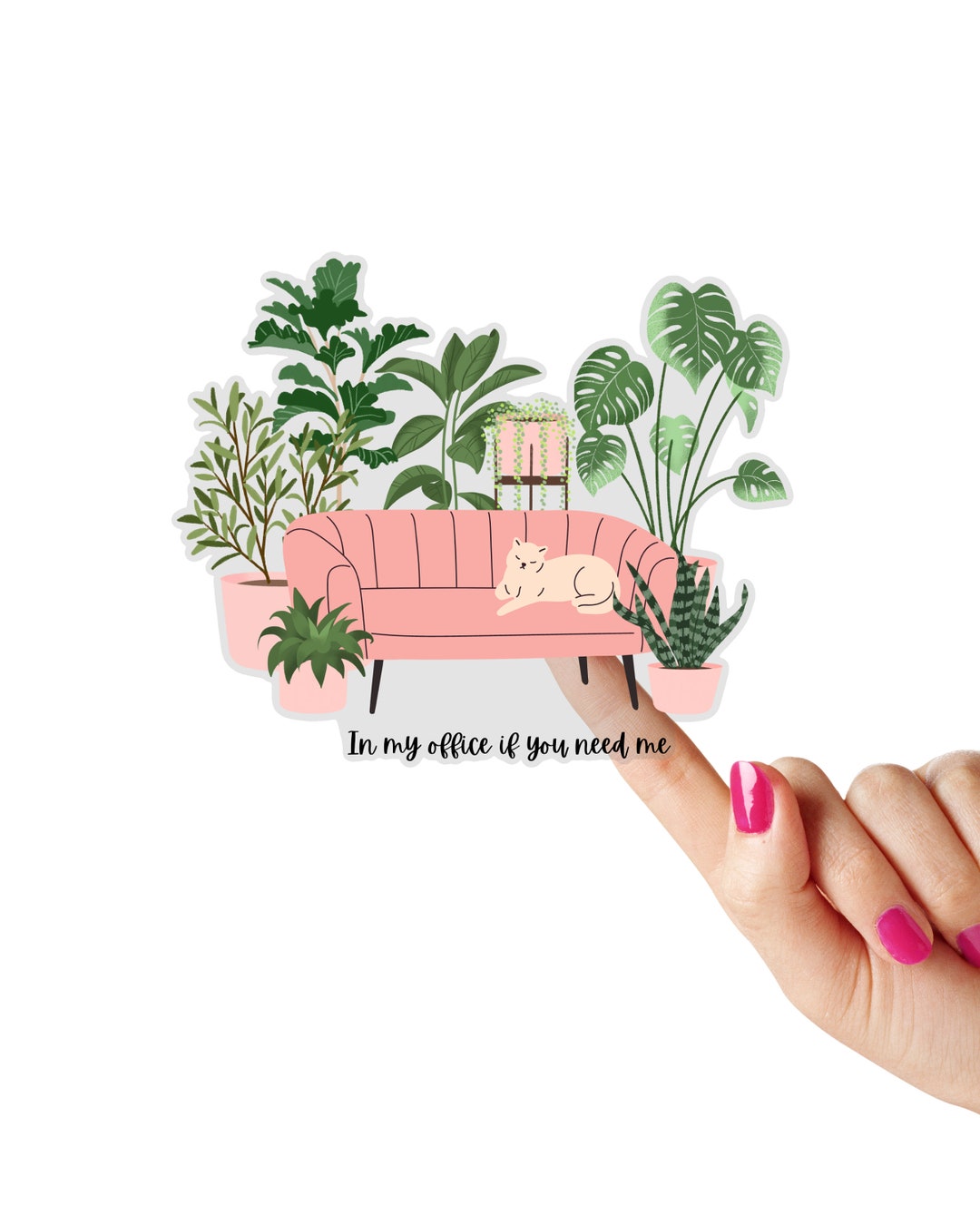 Plant Stickers Funny, Clear Background Sticker, Florist Sticker, Clear ...