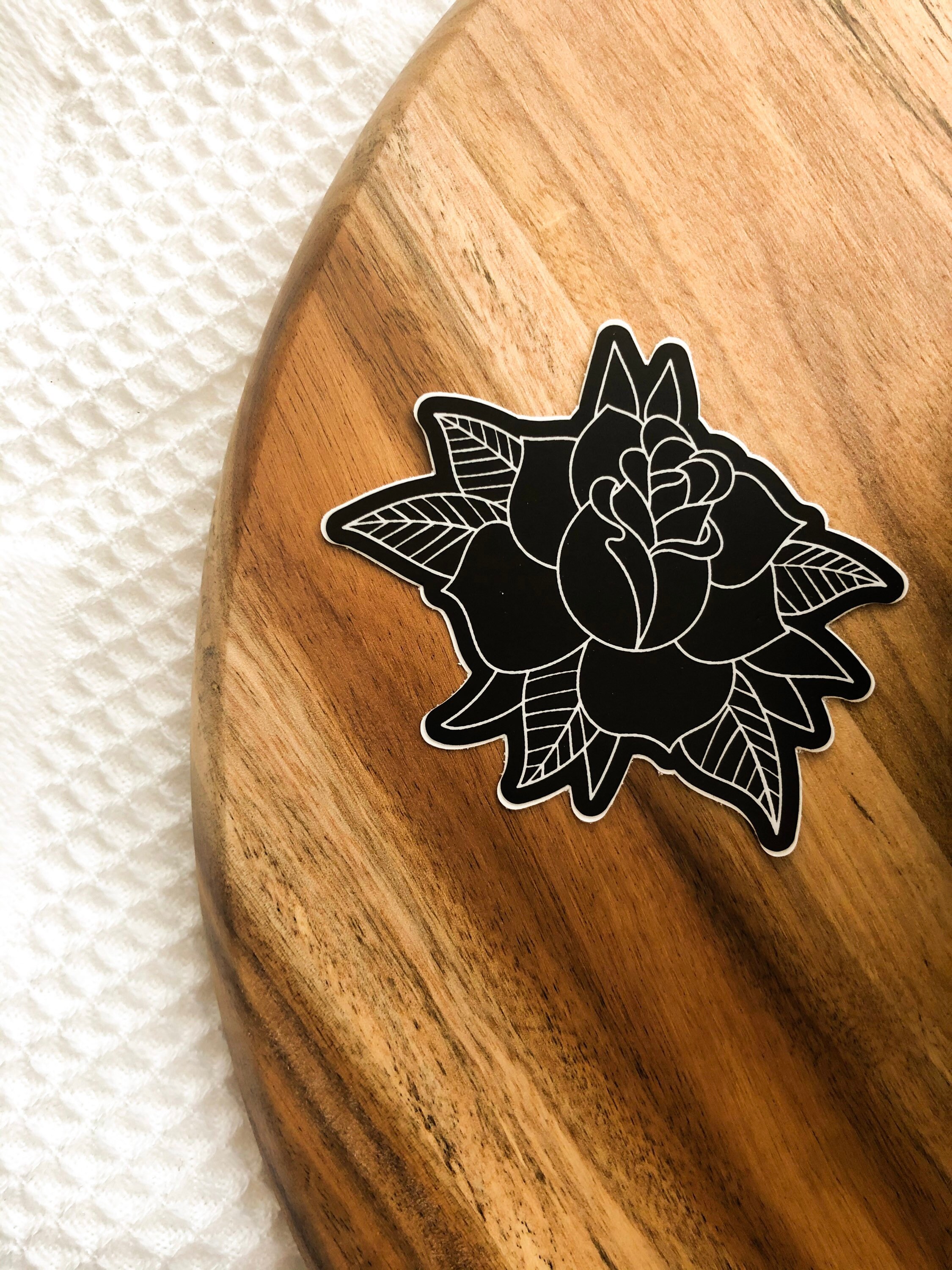 Black Rose Sticker Goth Stickers Easter Basket Stuffer Gift | Etsy