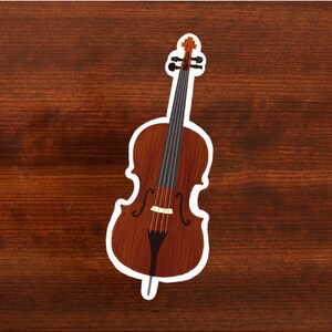 Cello Water Bottle Sticker, Instrument Stickers, Cellist Gift ...