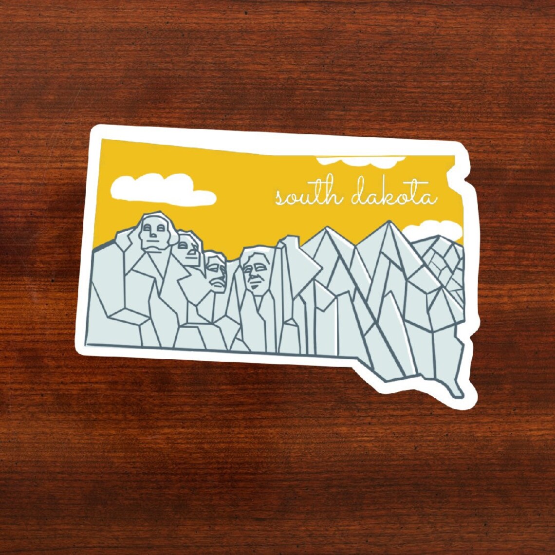 South Dakota Sticker, South Dakota State 3x3in Sticker, Vinyl Sticker ...