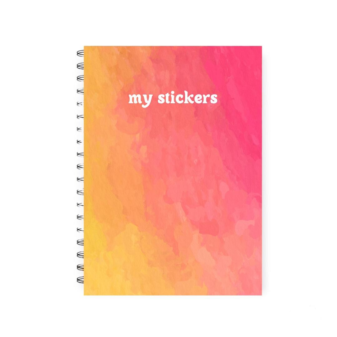 Reusable Sticker Book Rainbow, Cute Sticker Book, Sticker Album ...