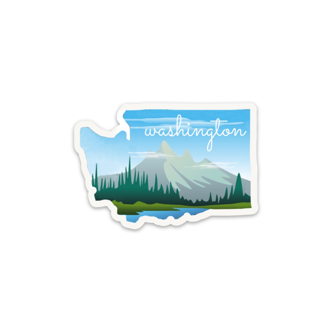 Washington State Sticker for Laptop, Travel Bucket List Stickers ...