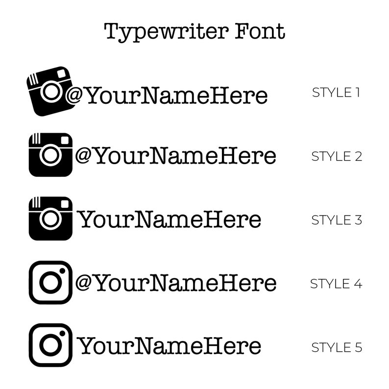 Custom Instagram Decal - Etsy