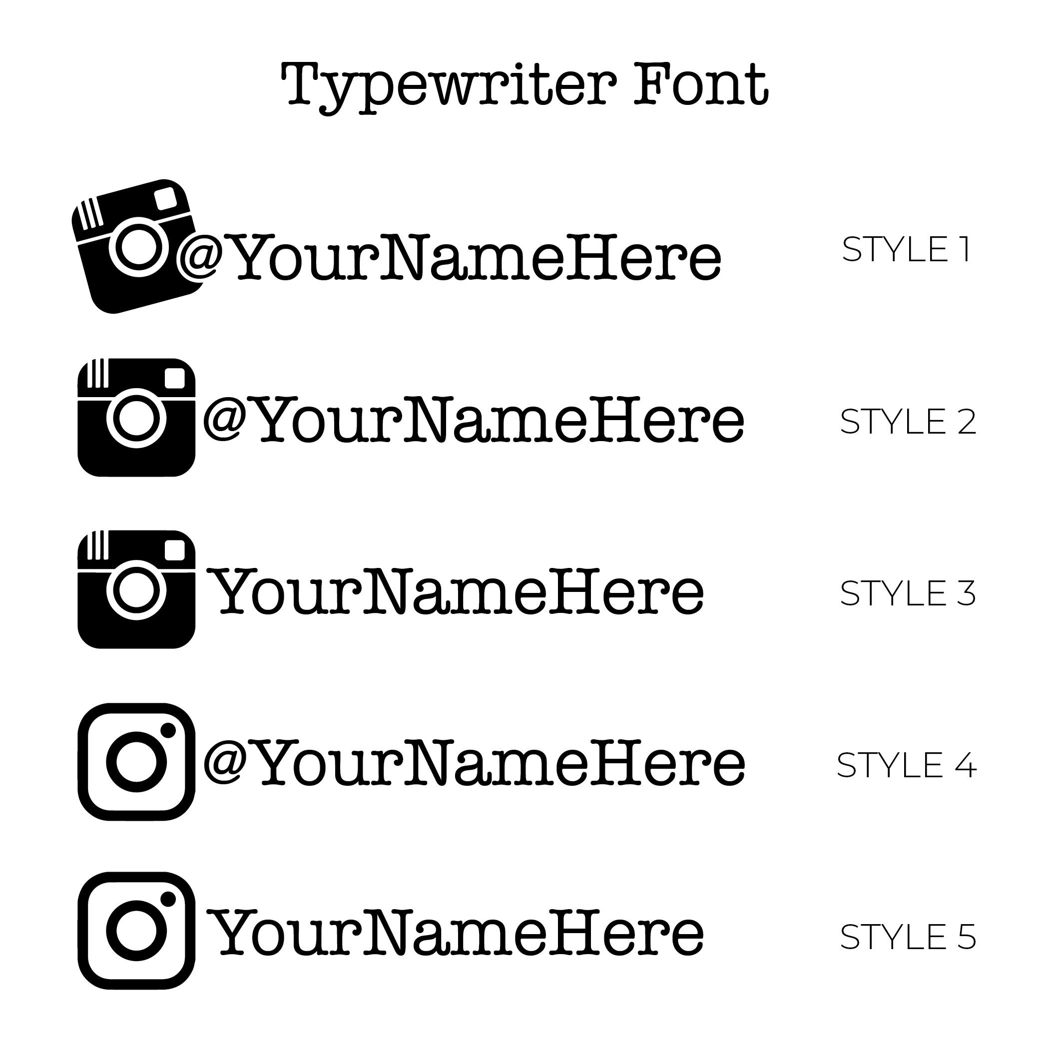 Custom Instagram Decal - Etsy