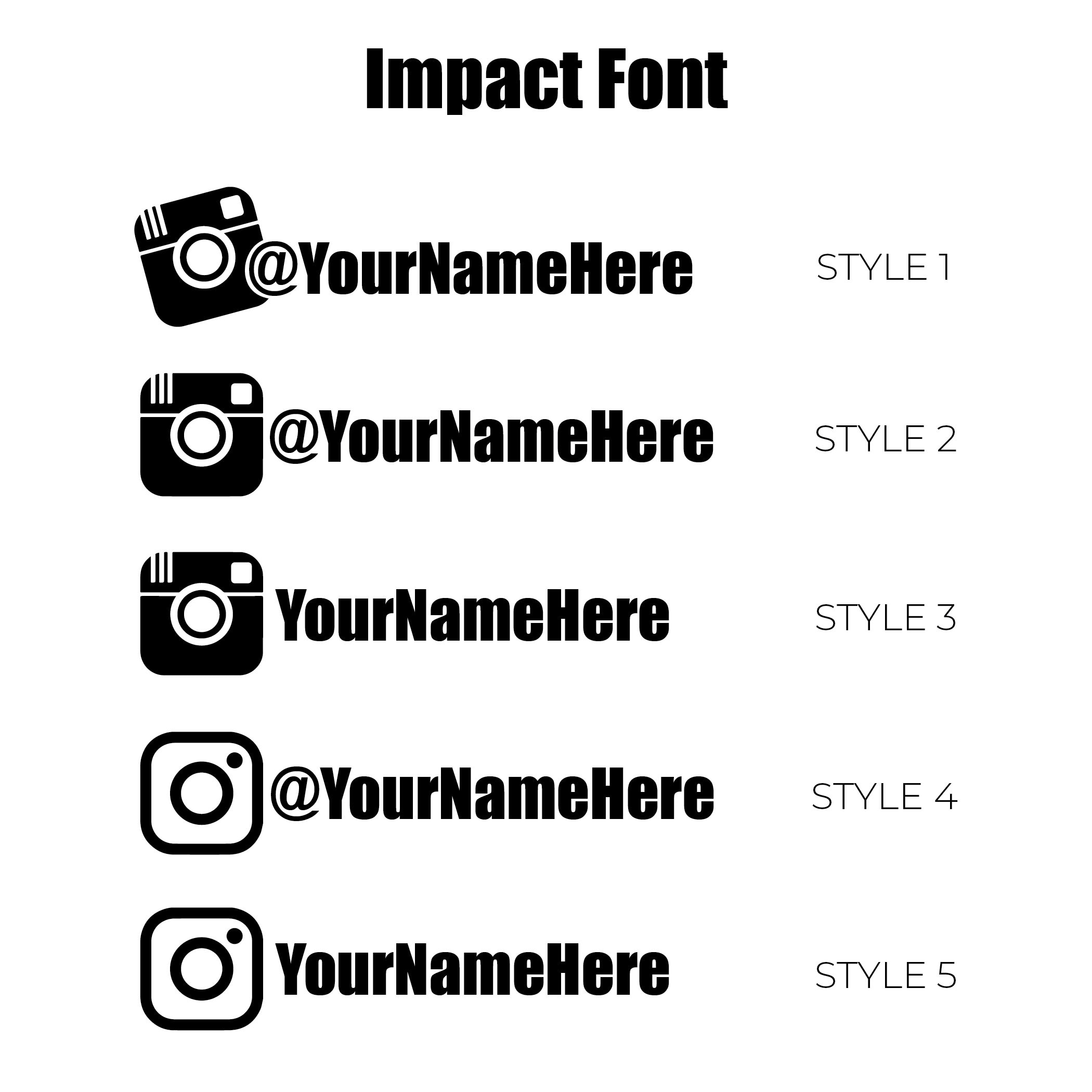 Custom Instagram Decal - Etsy