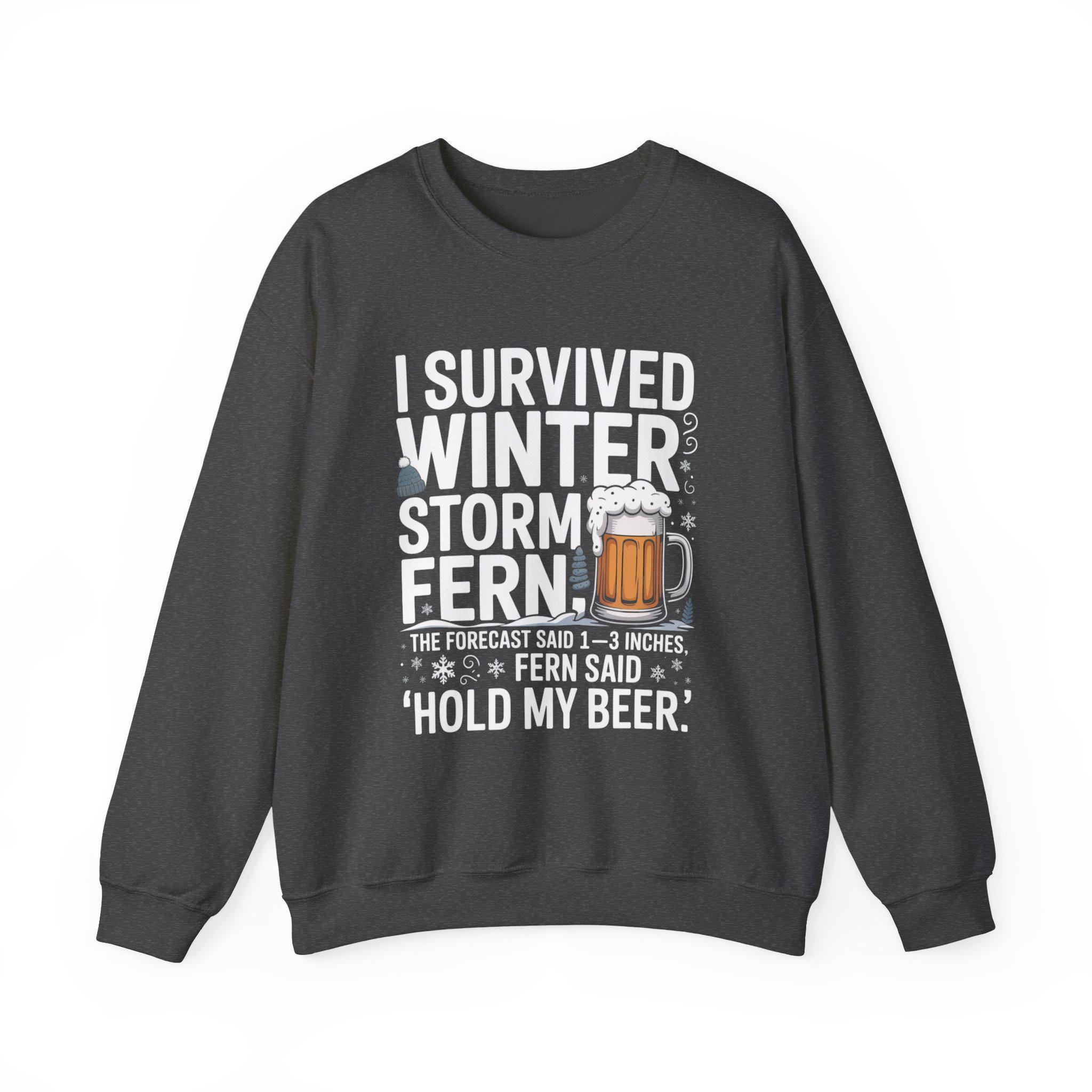 I Survived Winter Storm Fern 2026 Shirt, Funny Snowstorm T-shirt, Hold ...