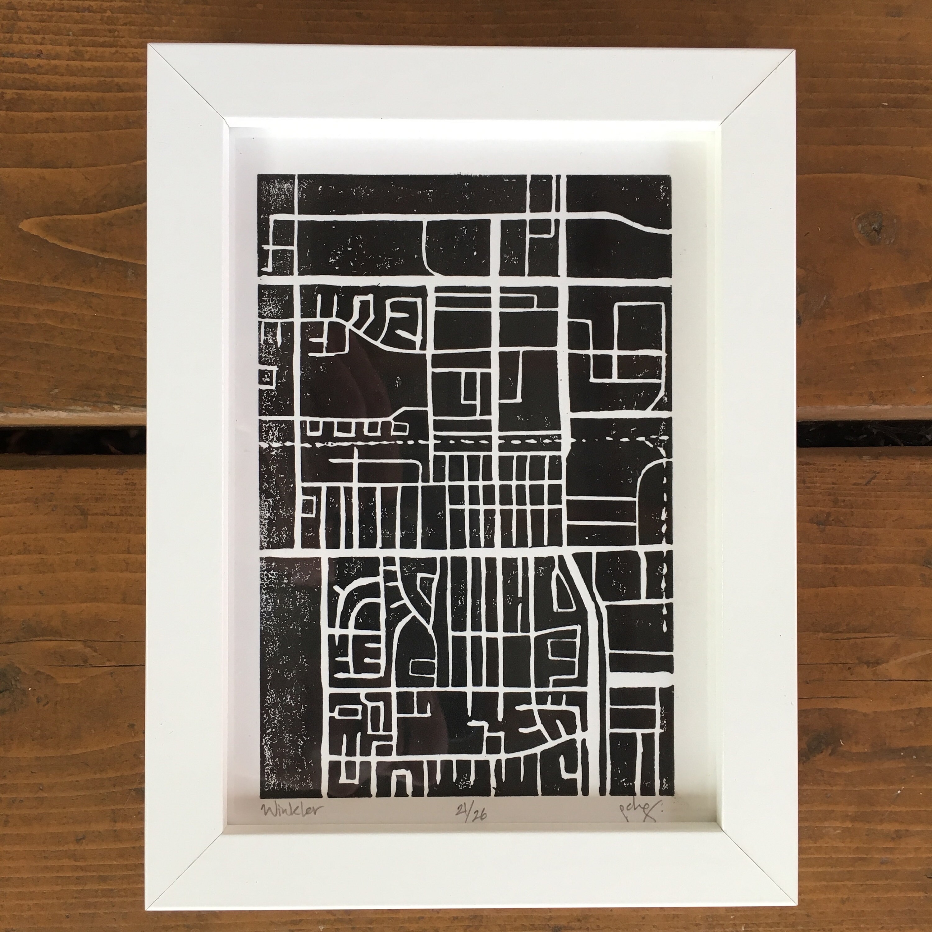Winkler Map, Linocut, Printmaking, Town Map, Street Map, Small Town ...