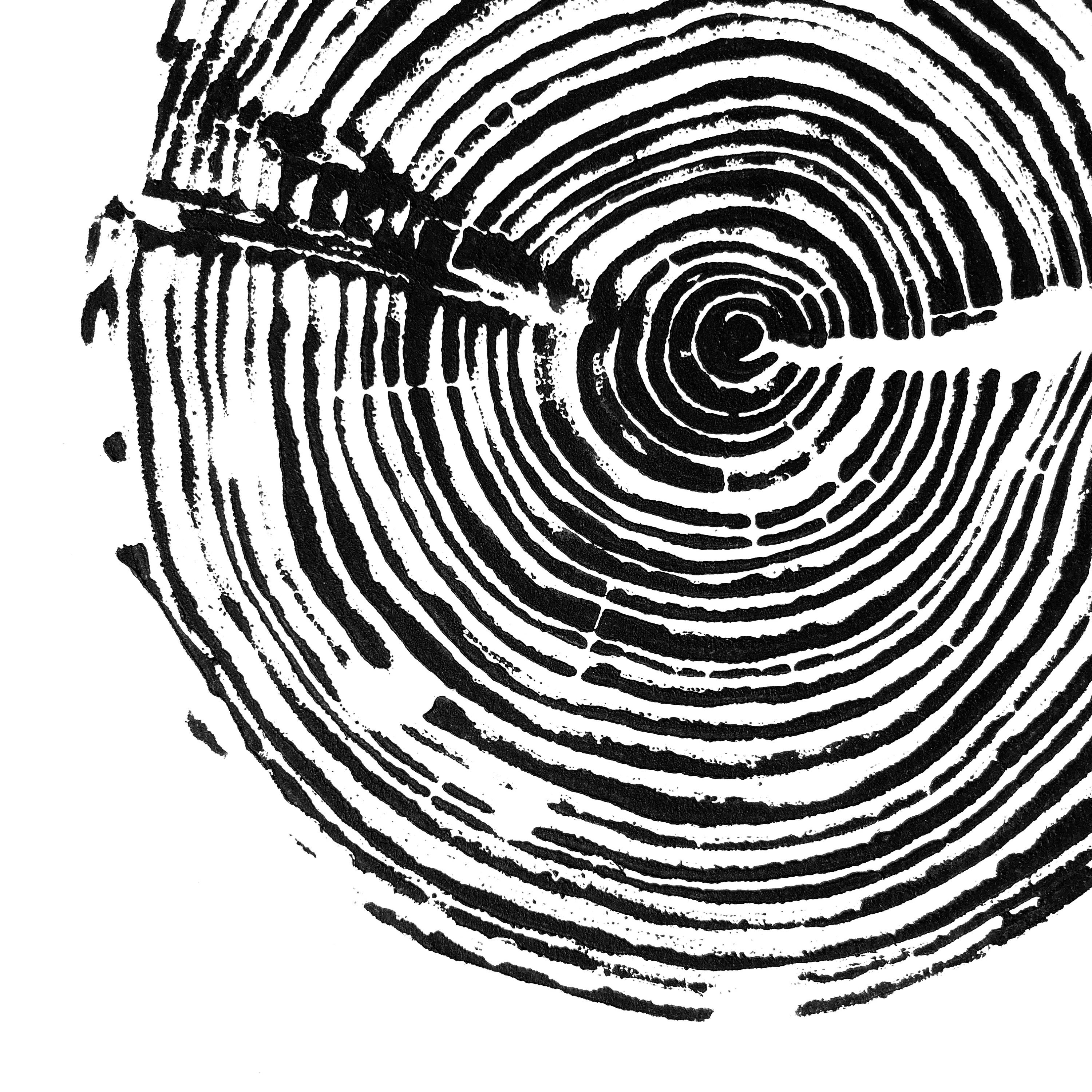 Cedar Wood Print Handprinted Tree Rings Woodcut Print - Etsy
