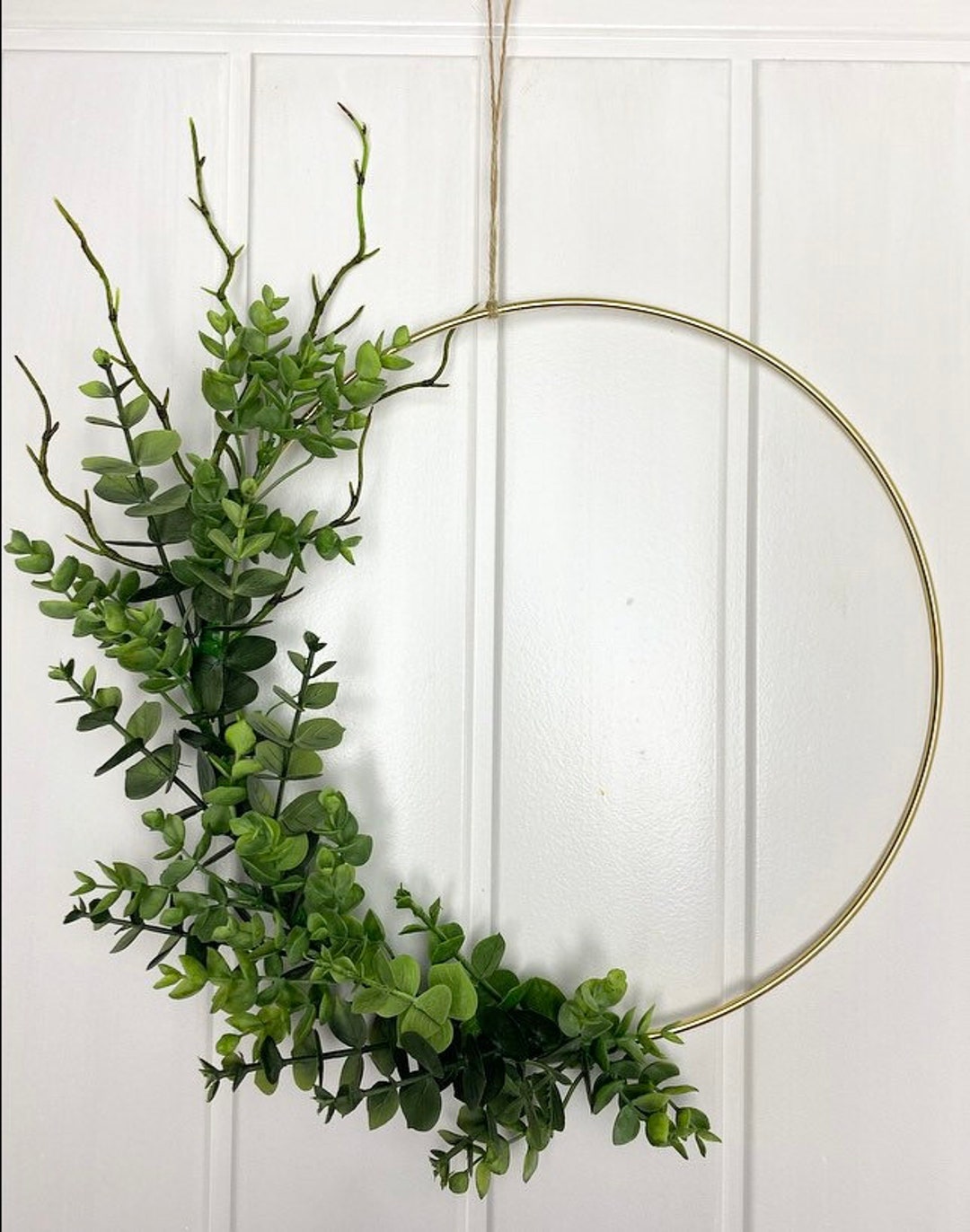 Eucalyptus and Willow Hoop - Etsy