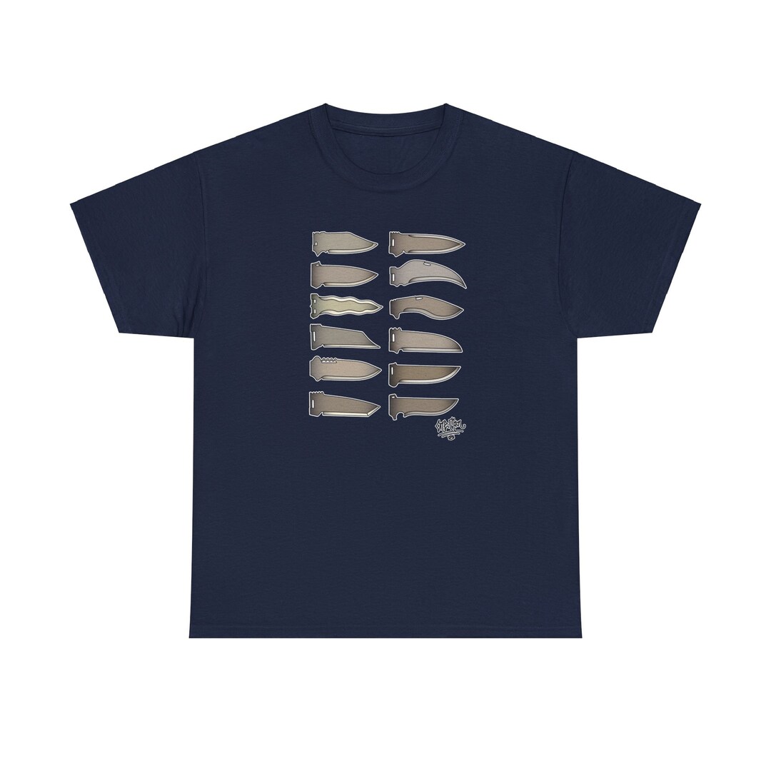 One Moons Blade Shapes 2 Unisex Heavy Cotton Tees , EDC Shirt , Unique ...