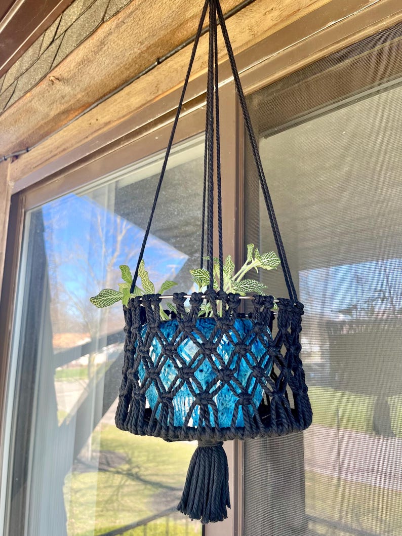 Macrame Hanging Baskets - Etsy