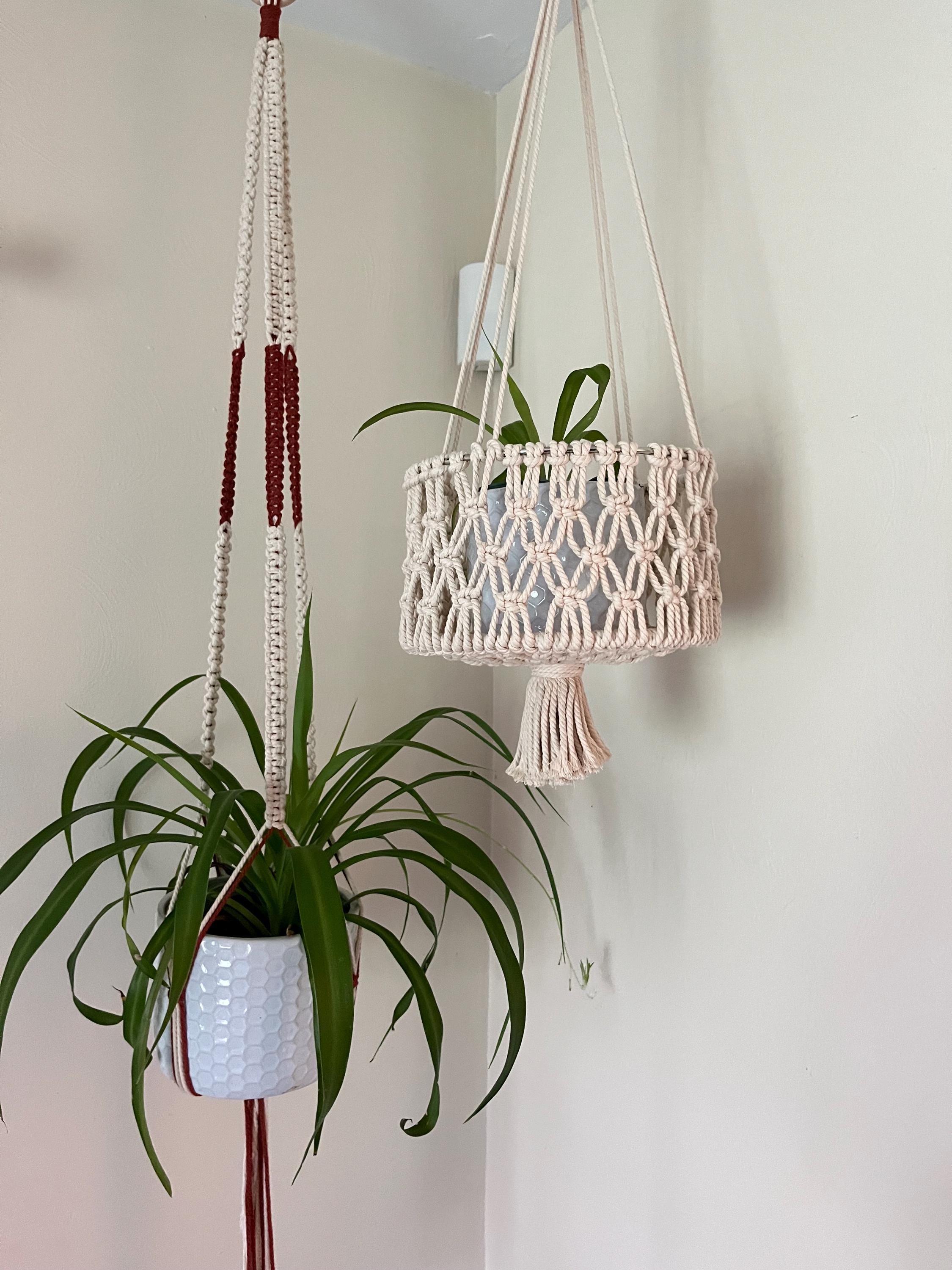 Macrame Hanging Baskets - Etsy