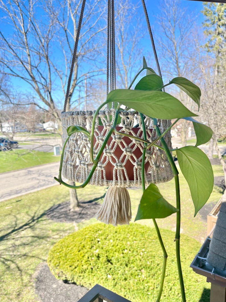 Macrame Hanging Baskets - Etsy