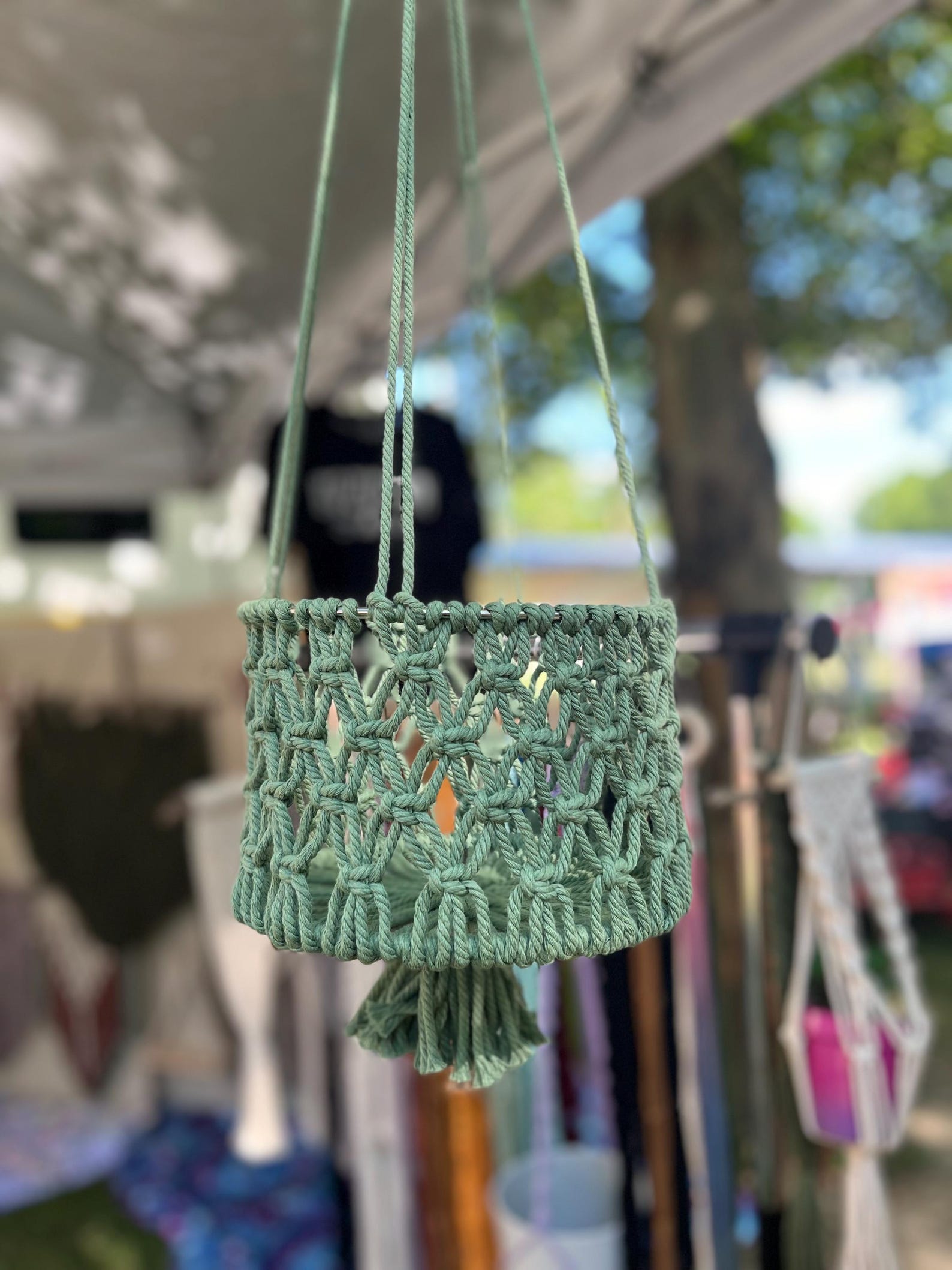 Macrame Hanging Baskets - Etsy