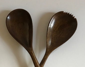 Salad serving spoons | Etsy