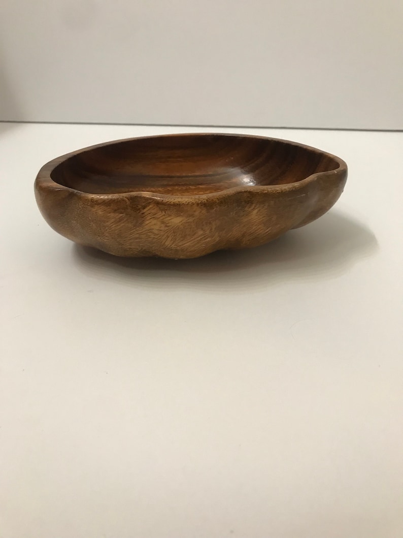 Genuine Monkey Pod Wood Bowl / Handcarved in Philippines / Vintage ...