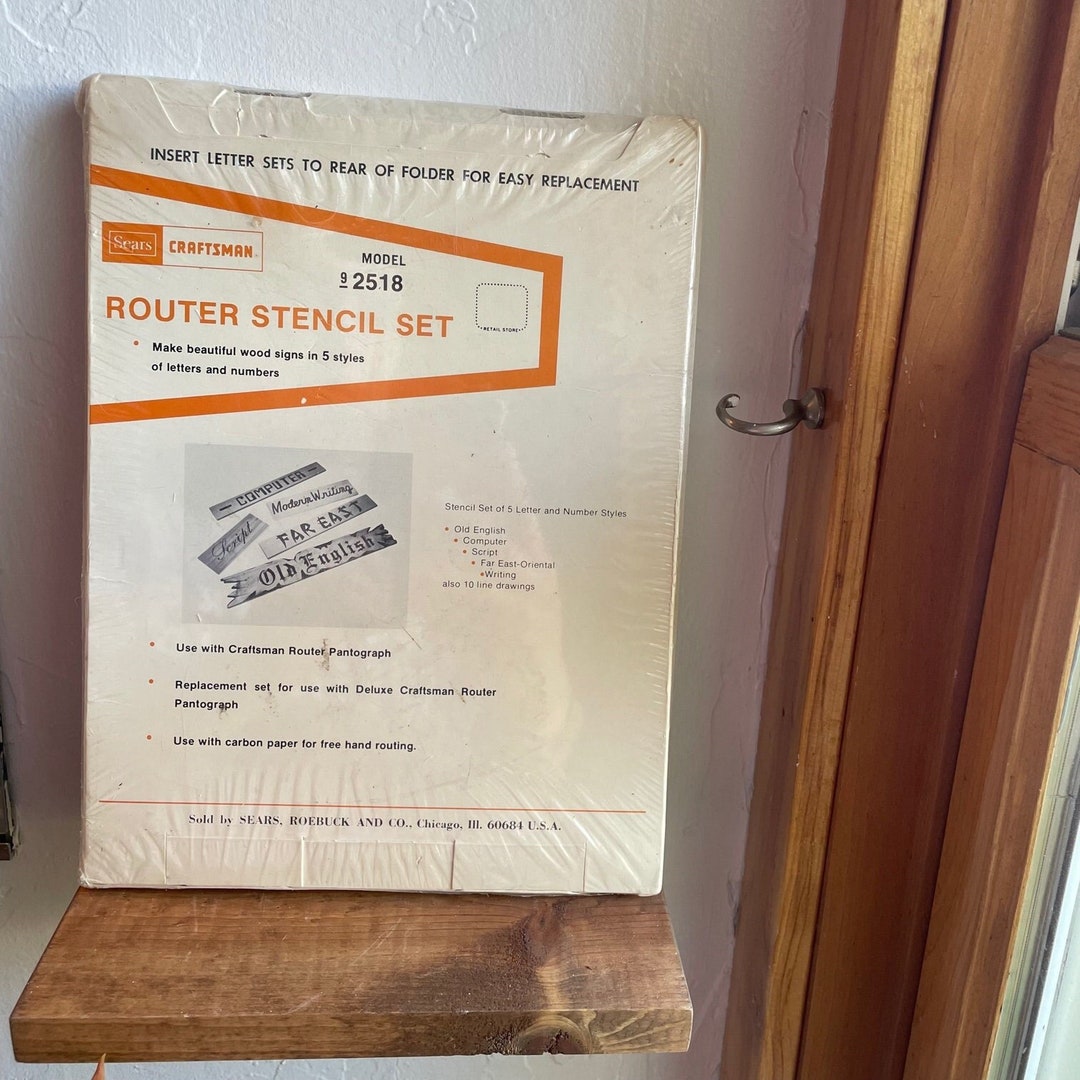 Sears Craftsman Router Stencil Set Model 9 2518 / Stencil Set for Wood ...