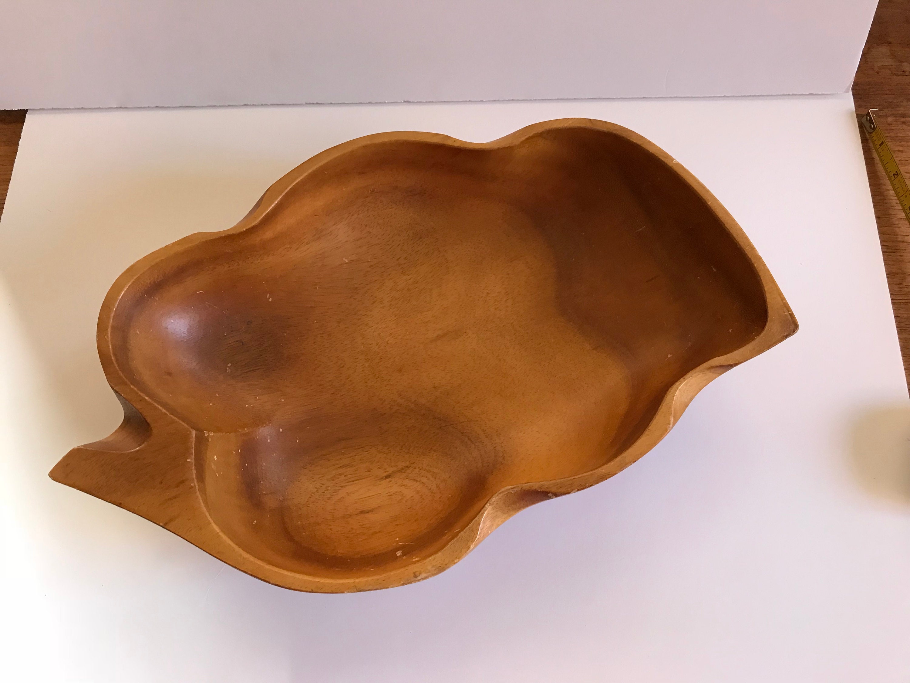 Dining & Serving Kitchen & Dining Vintage Monkey Pod Wood Carved Bowl ...