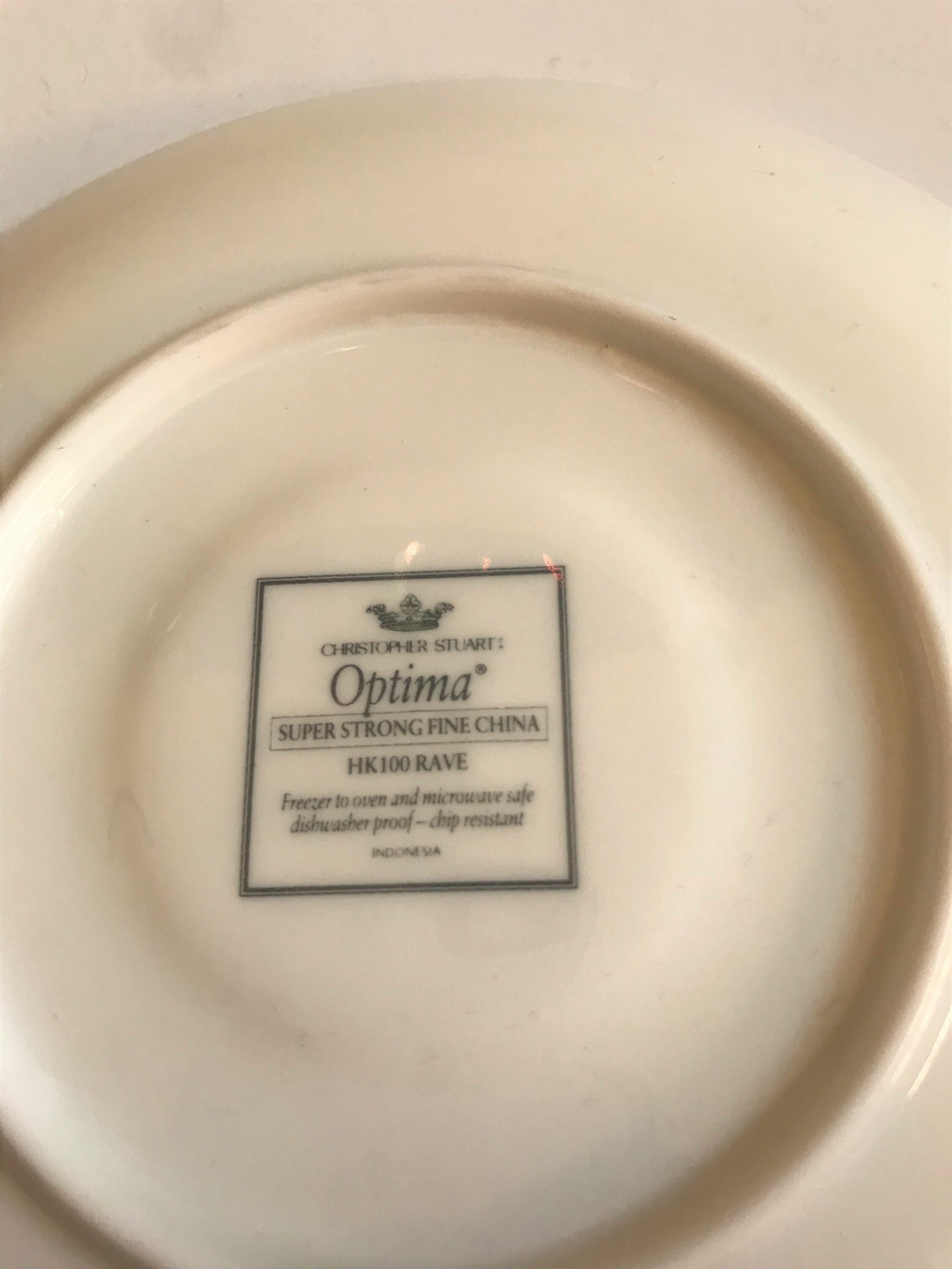 Christopher Stuart Saucer / Optima HK100 Rave / China Saucer - Etsy