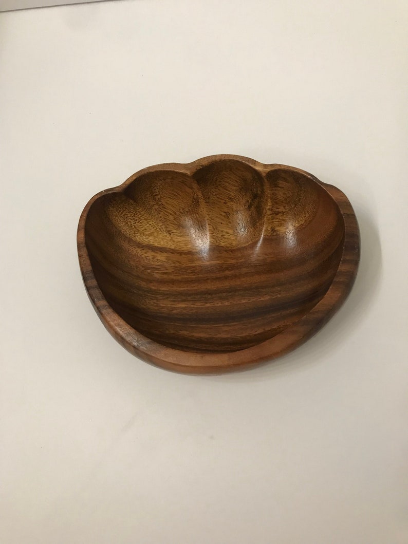Genuine Monkey Pod Wood Bowl / Handcarved in Philippines / Vintage ...
